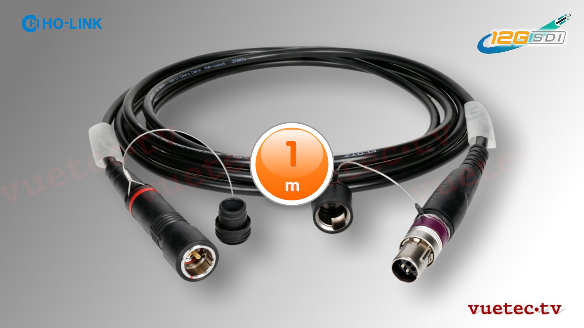 SMPTE 311M Hybrid-Kamerakabel mit 2x LWL, Lemo 3K.93C Anschluß ...